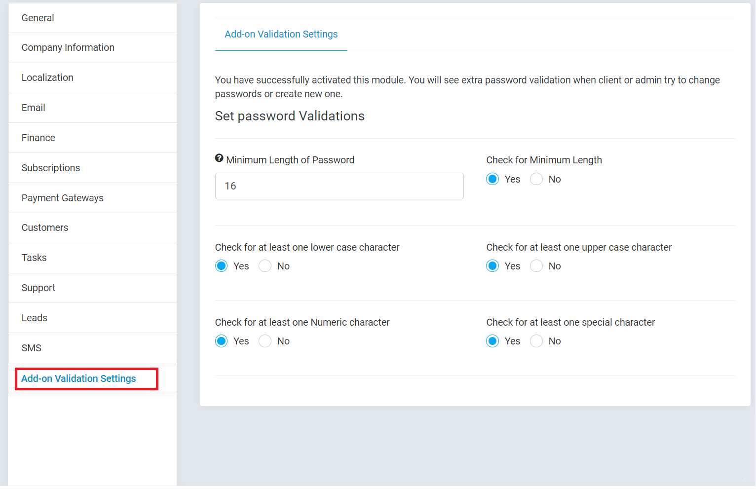Add-on Password Validation Module for Perfex CRM by sejalinfotech ...