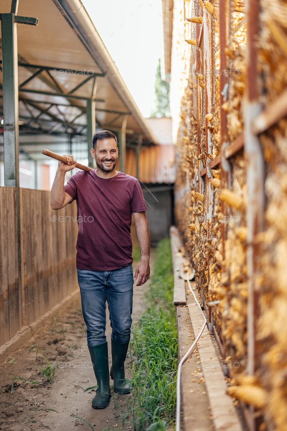 Adult man, continuing with his daily routine. Stock Photo by bnenin