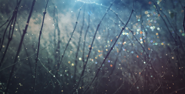 Dreamy Winter Night Particle Looping Background, Motion Graphics ...