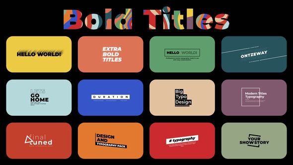 Bold Titles 2.0 | MOGRT, Premiere Pro Templates | VideoHive