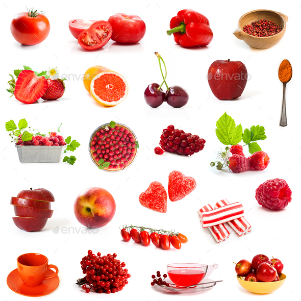 red products collage Stock Photo by tan4ikk | PhotoDune