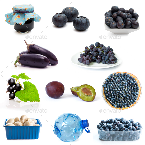blue color products collage Stock Photo by tan4ikk | PhotoDune