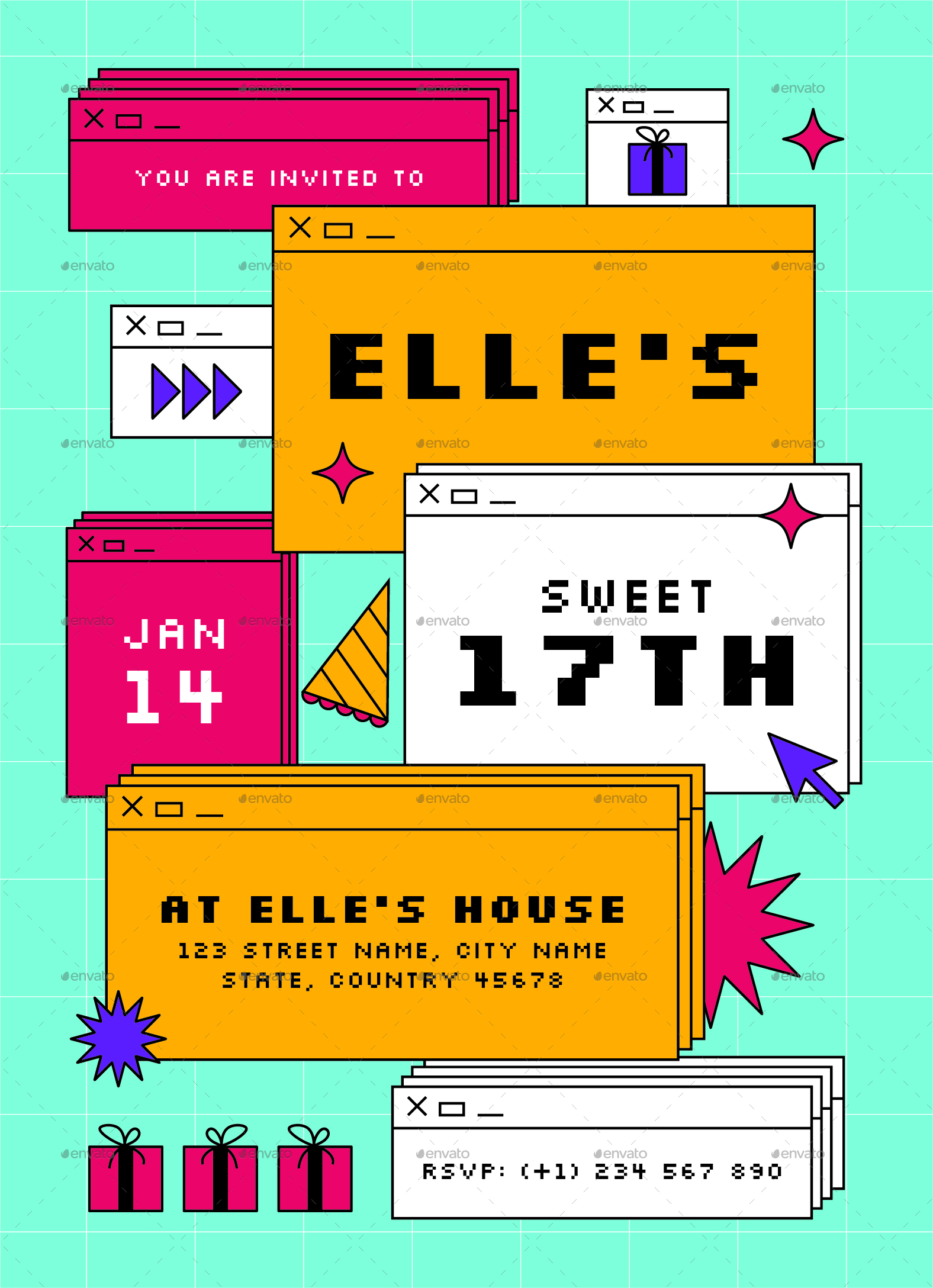 Creative Birthday Invitation Template by Neermana | GraphicRiver