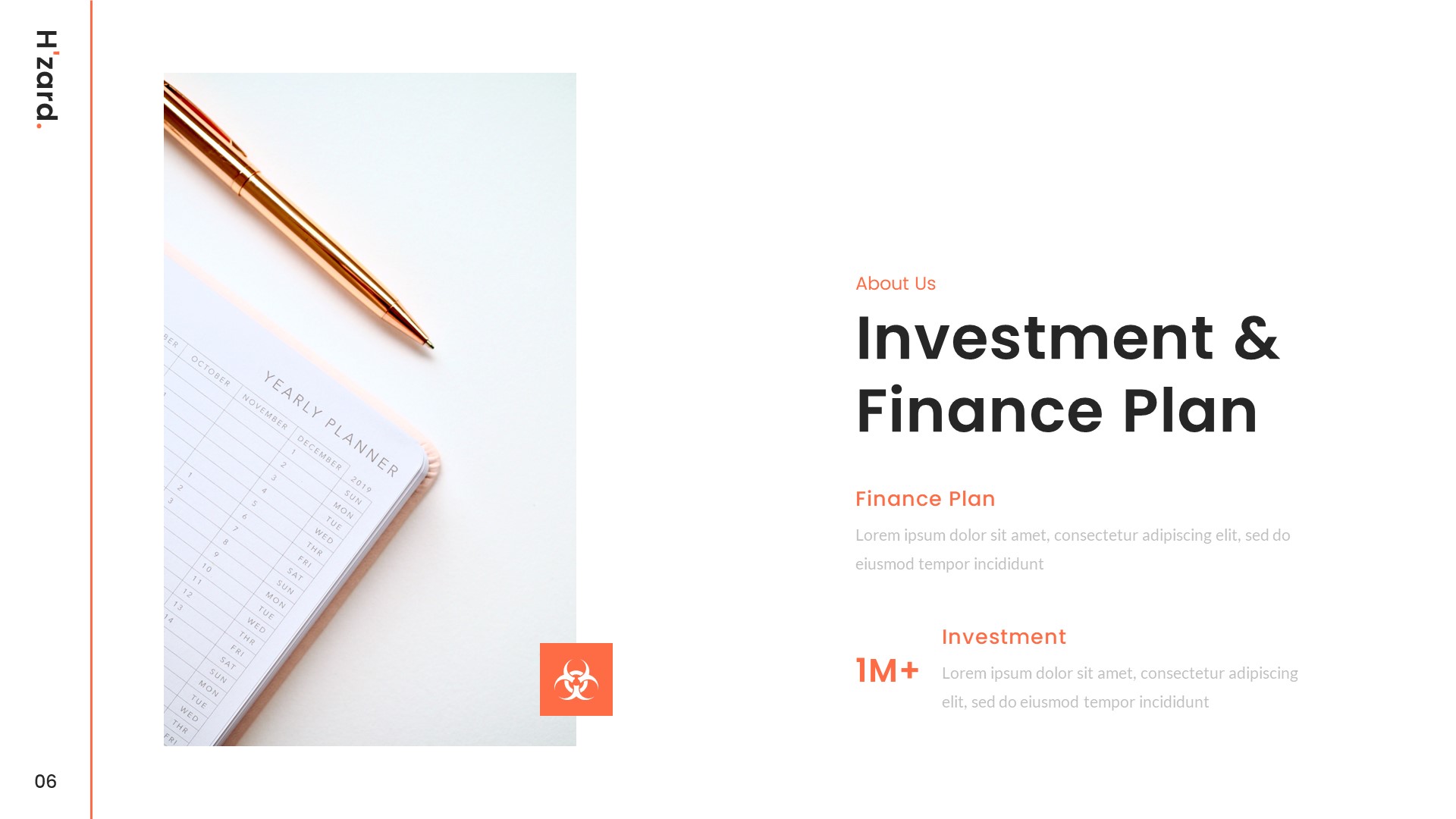 H'zard - Company Profile Google Slides Template, Presentation Templates