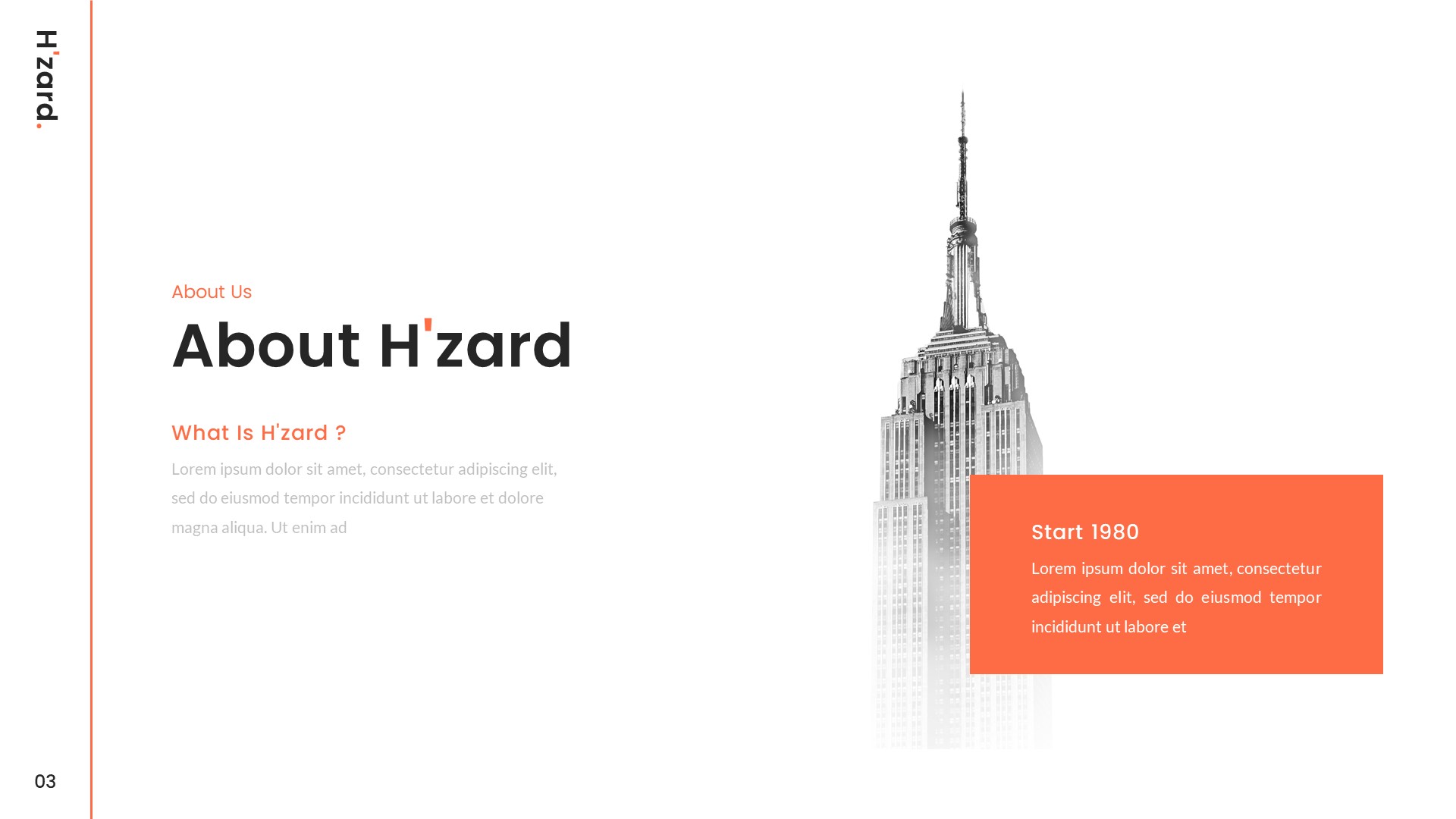H'zard - Company Profile PowerPoint Template, Presentation Templates