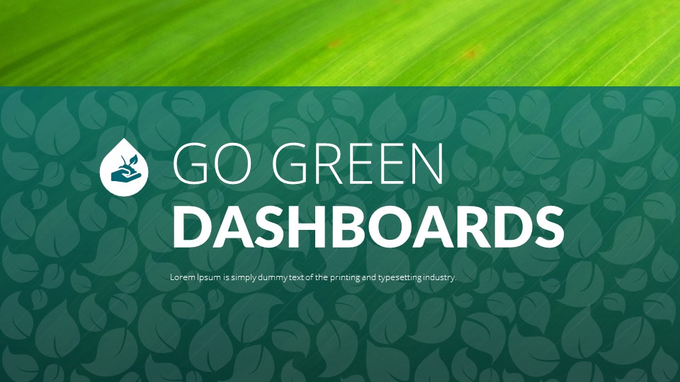 Green Dashboards PowerPoint Presentation Template, Presentation Templates