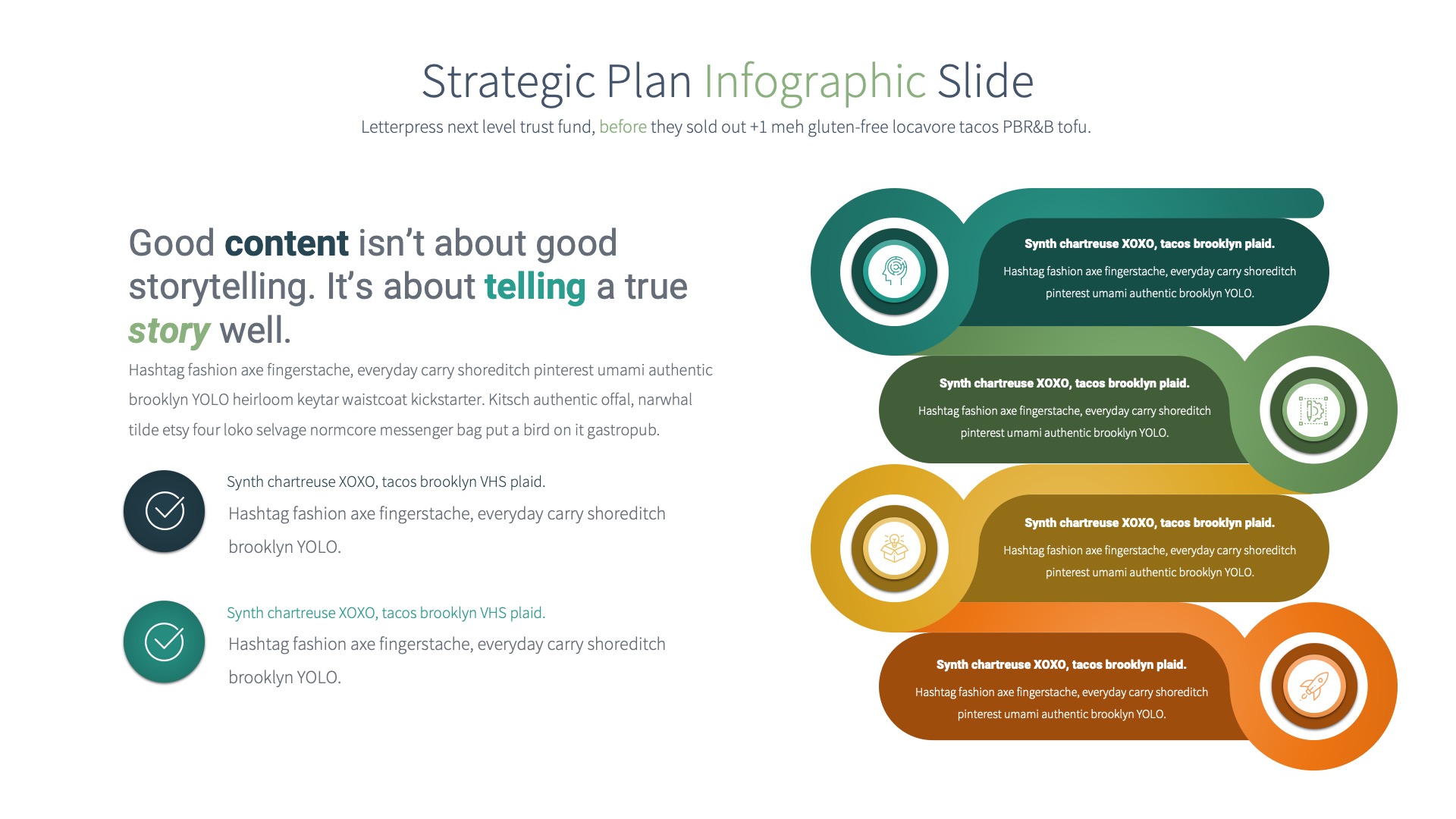 Strategic Plan - PowerPoint Infographics Slides, Presentation Templates
