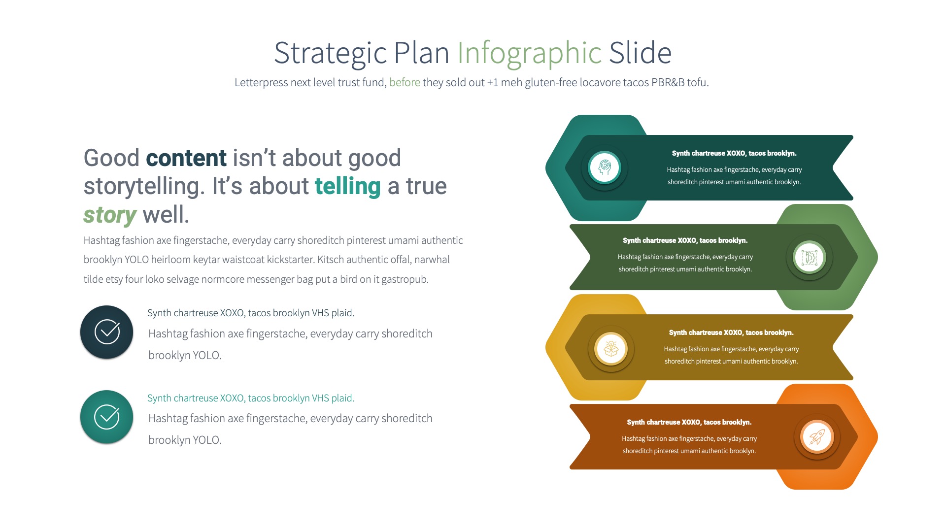 Strategic Plan - PowerPoint Infographics Slides, Presentation Templates
