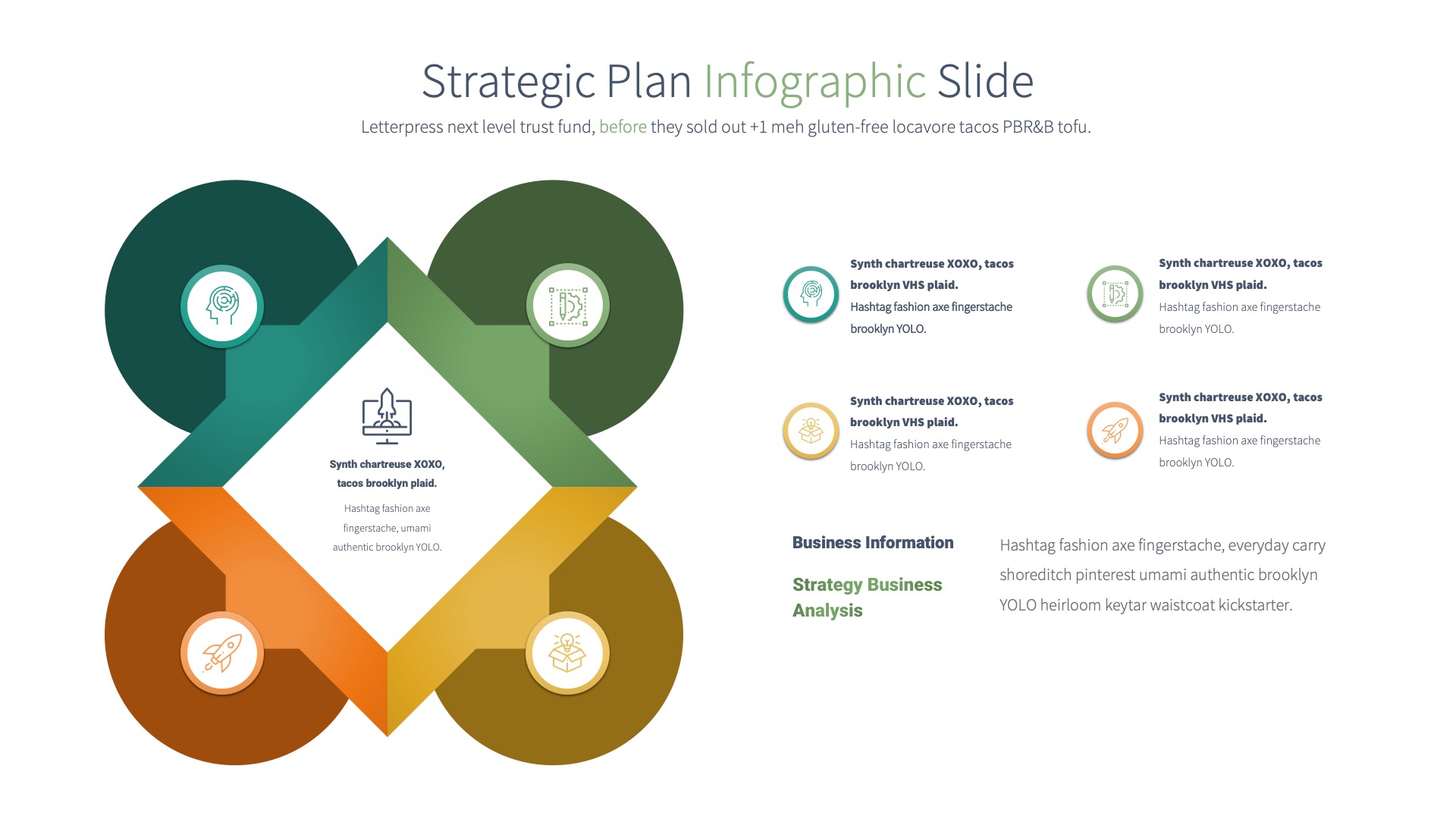 Strategic Plan - PowerPoint Infographics Slides, Presentation Templates