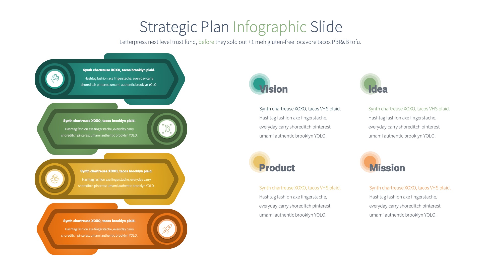 Strategic Plan - PowerPoint Infographics Slides, Presentation Templates