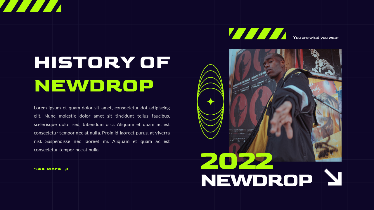 Newdrop – Streetwear Concept Powerpoint Template, Presentation Templates
