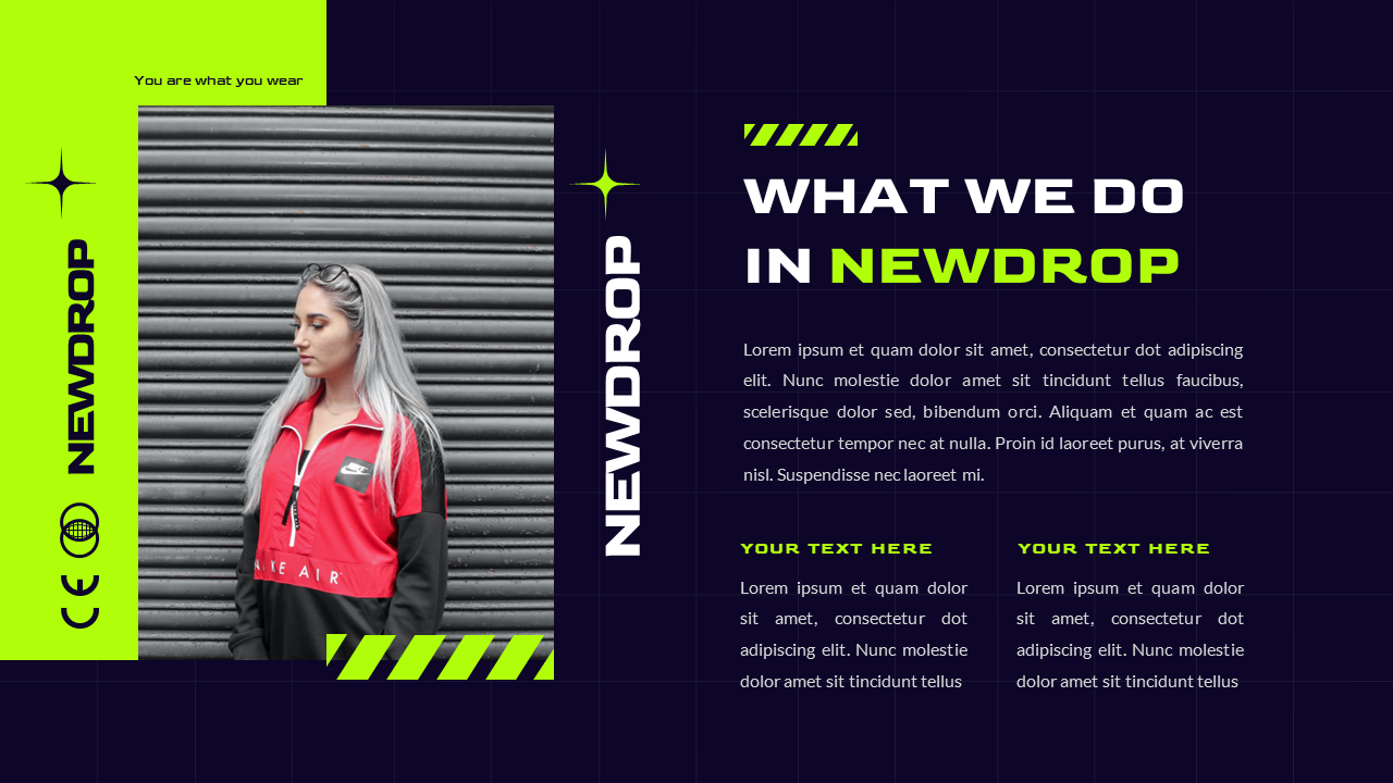 Newdrop – Streetwear Concept Powerpoint Template, Presentation Templates