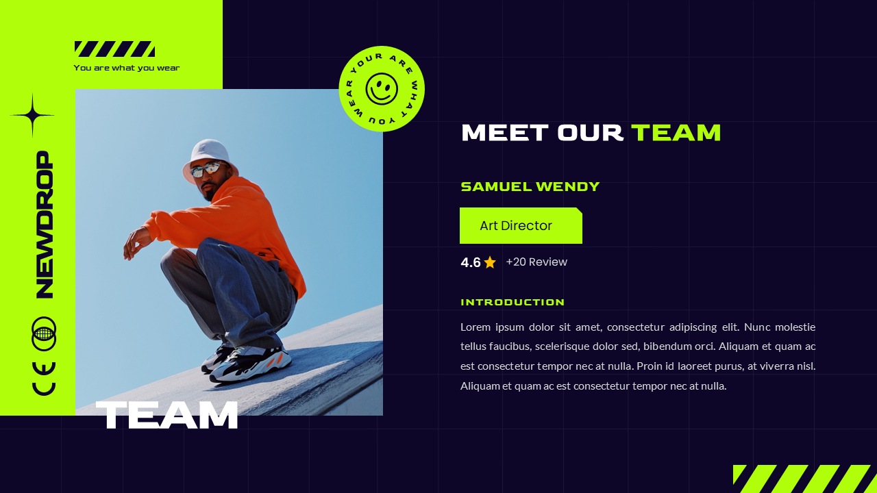 Newdrop – Streetwear Concept Powerpoint Template, Presentation Templates