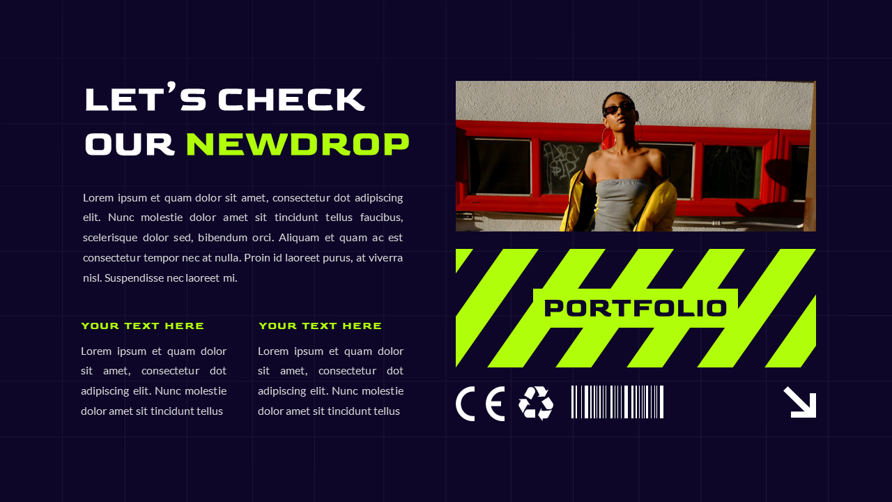 Newdrop – Streetwear Concept Powerpoint Template, Presentation Templates