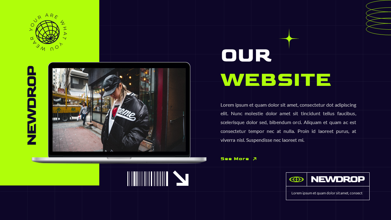 Newdrop – Streetwear Concept Powerpoint Template, Presentation Templates