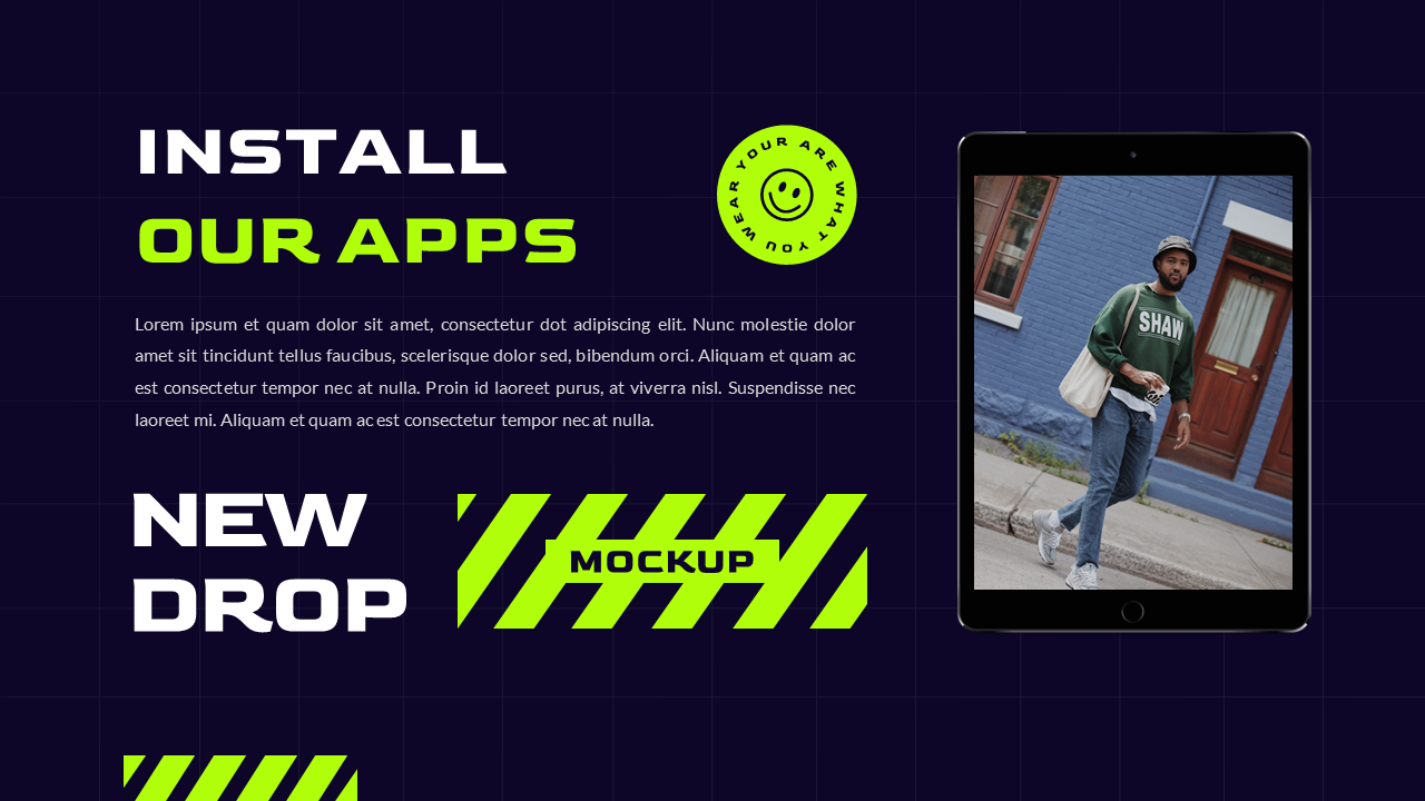 Newdrop – Streetwear Concept Powerpoint Template, Presentation Templates