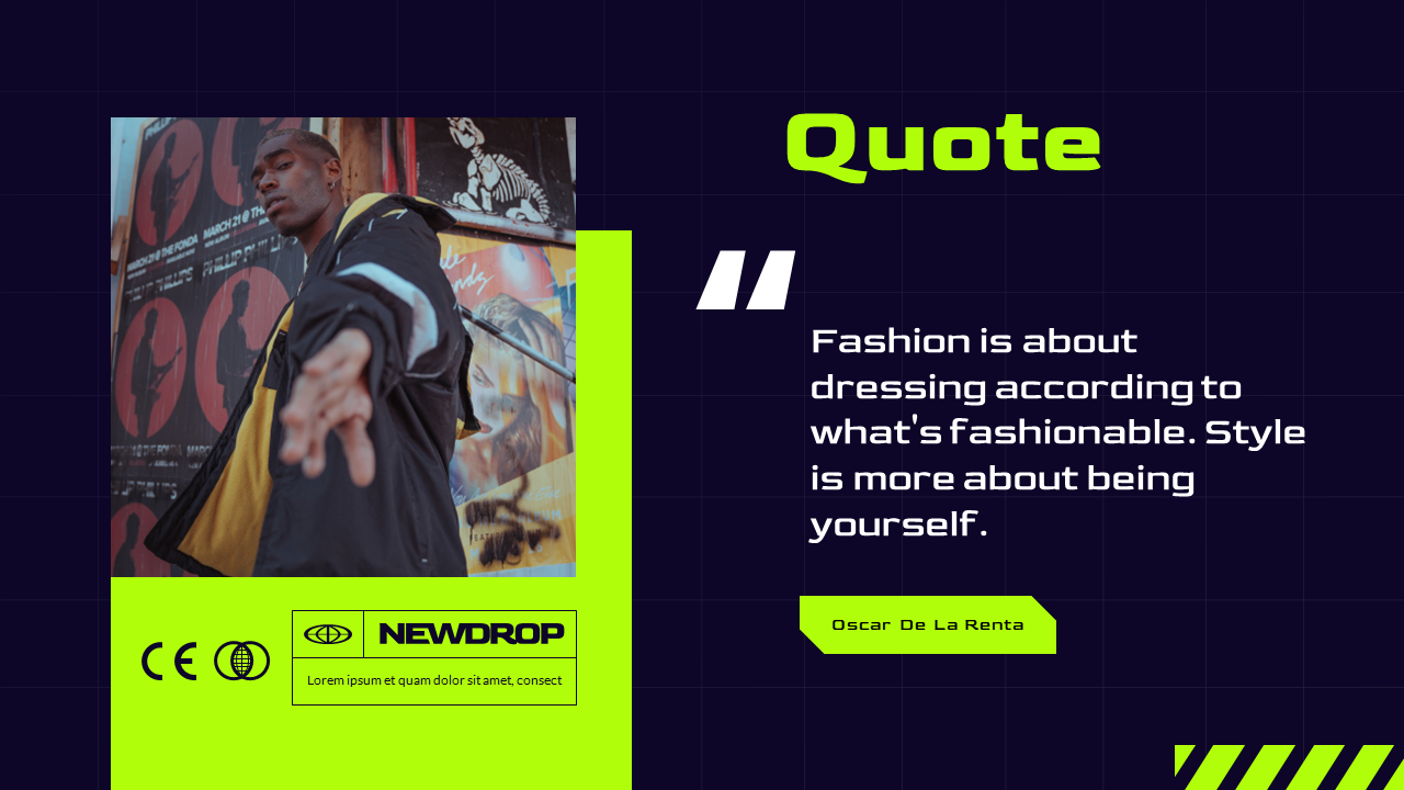 Newdrop – Streetwear Concept Powerpoint Template, Presentation Templates