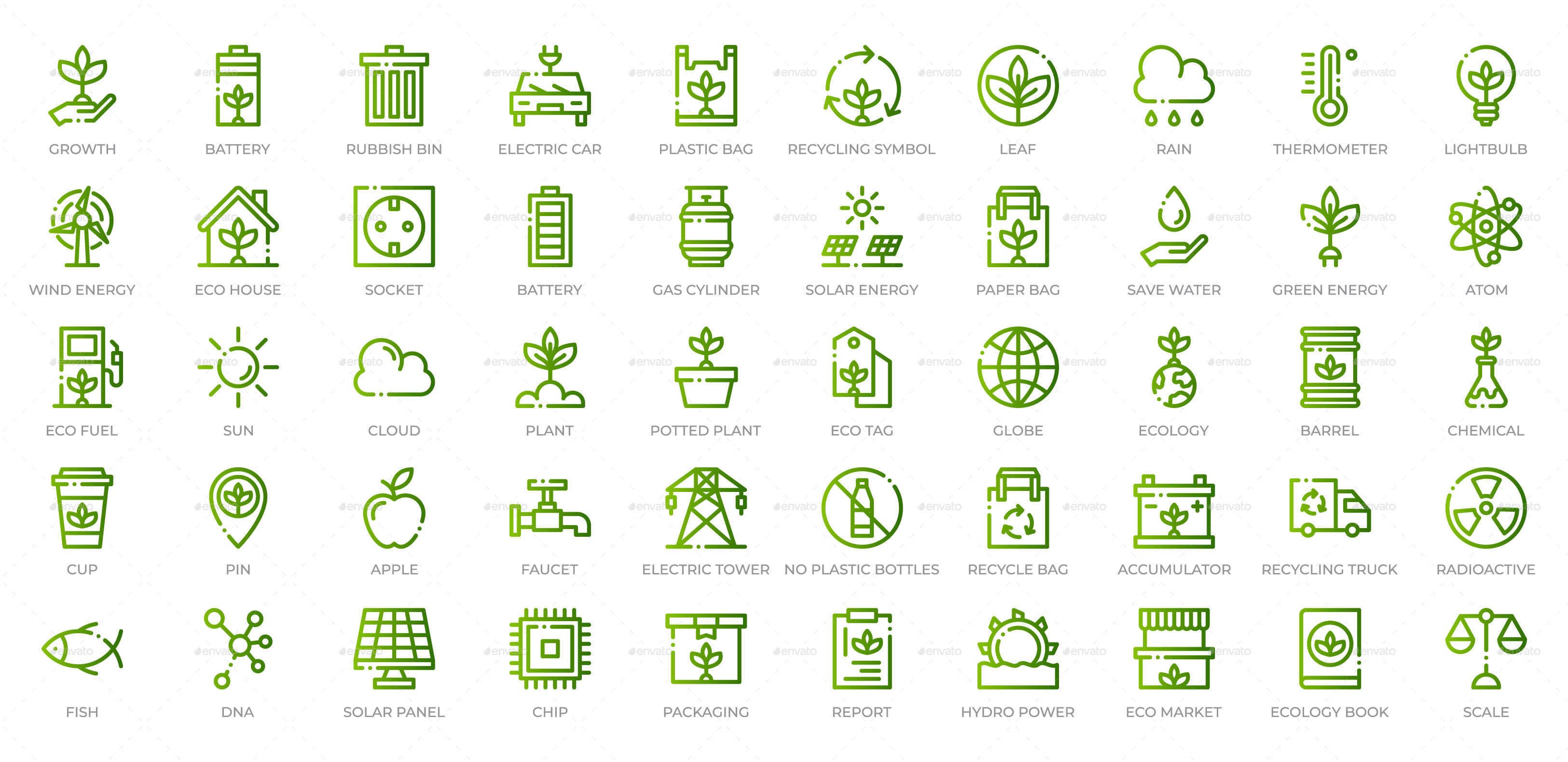 Ecology Icons Pack, Icons | GraphicRiver