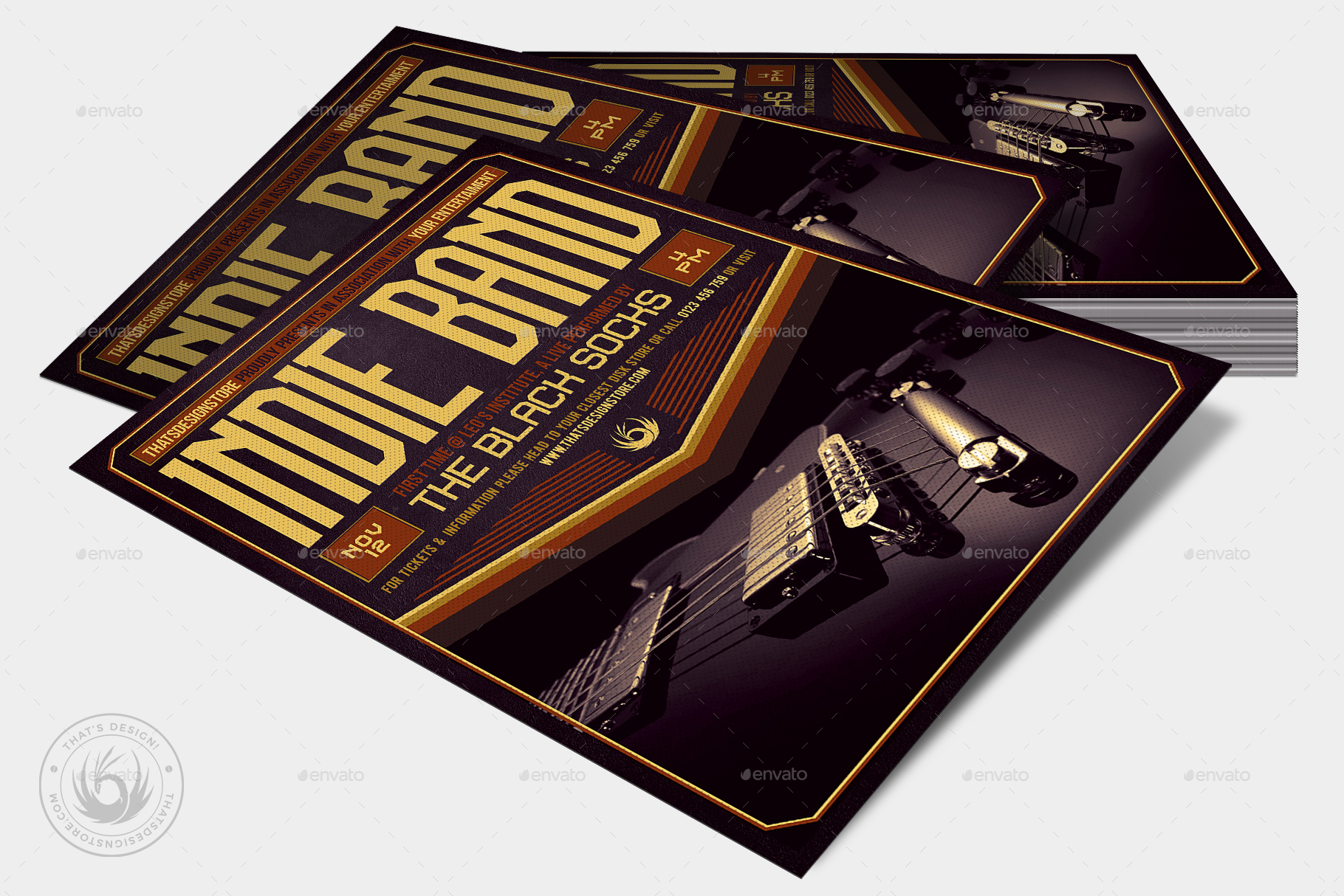 Indie Band Flyer Template V4, Print Templates | GraphicRiver