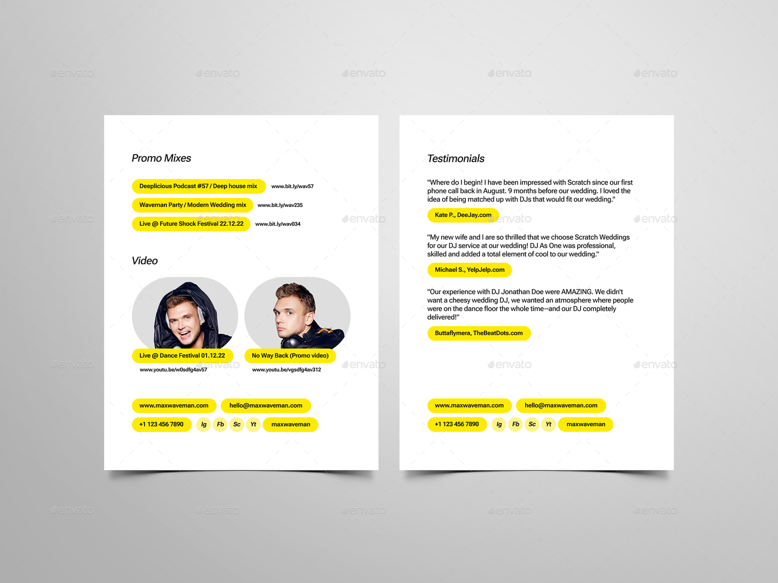 Modern DJ Press Kit Template, Print Templates | GraphicRiver