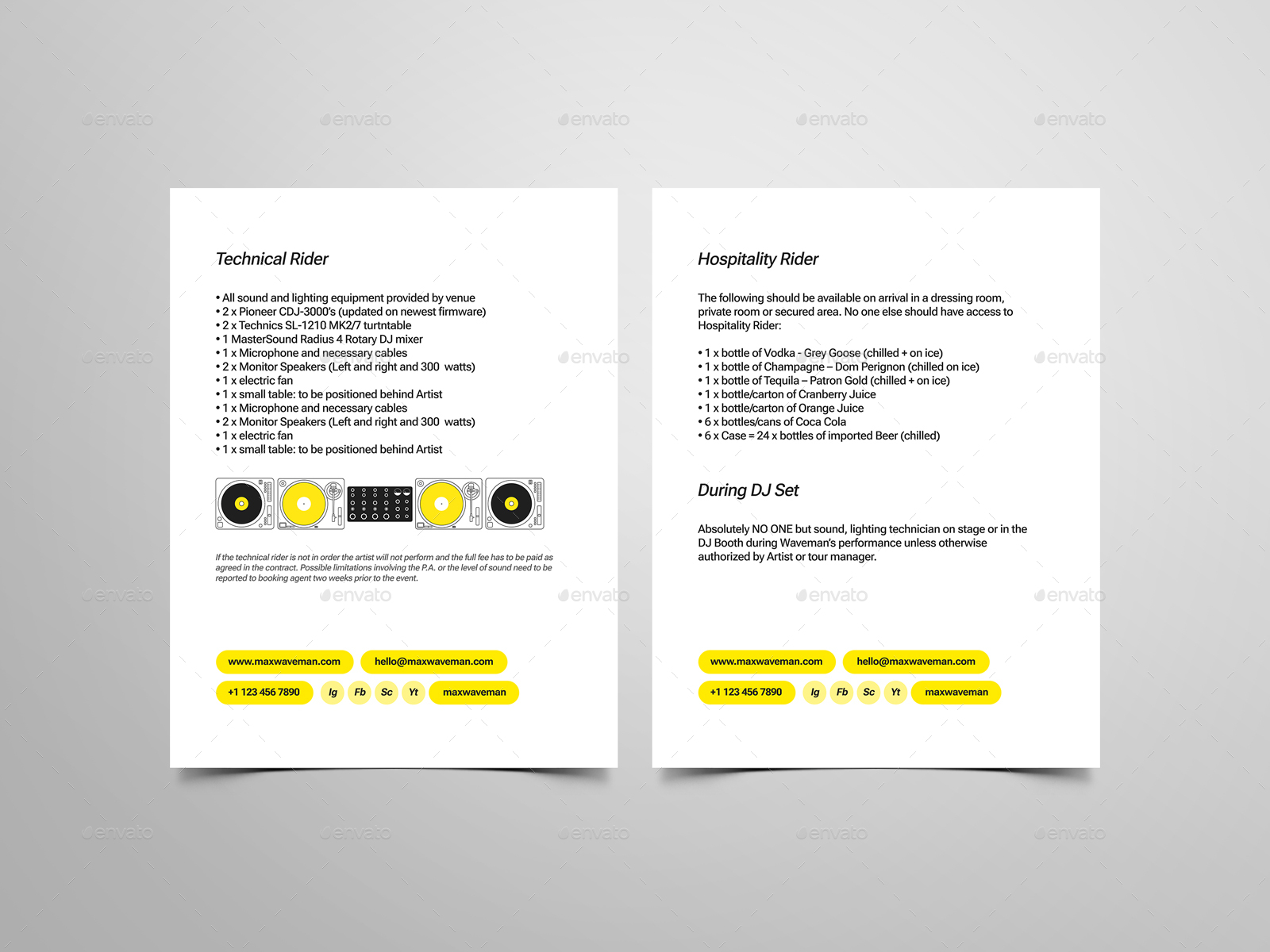 Modern DJ Press Kit Template, Print Templates | GraphicRiver