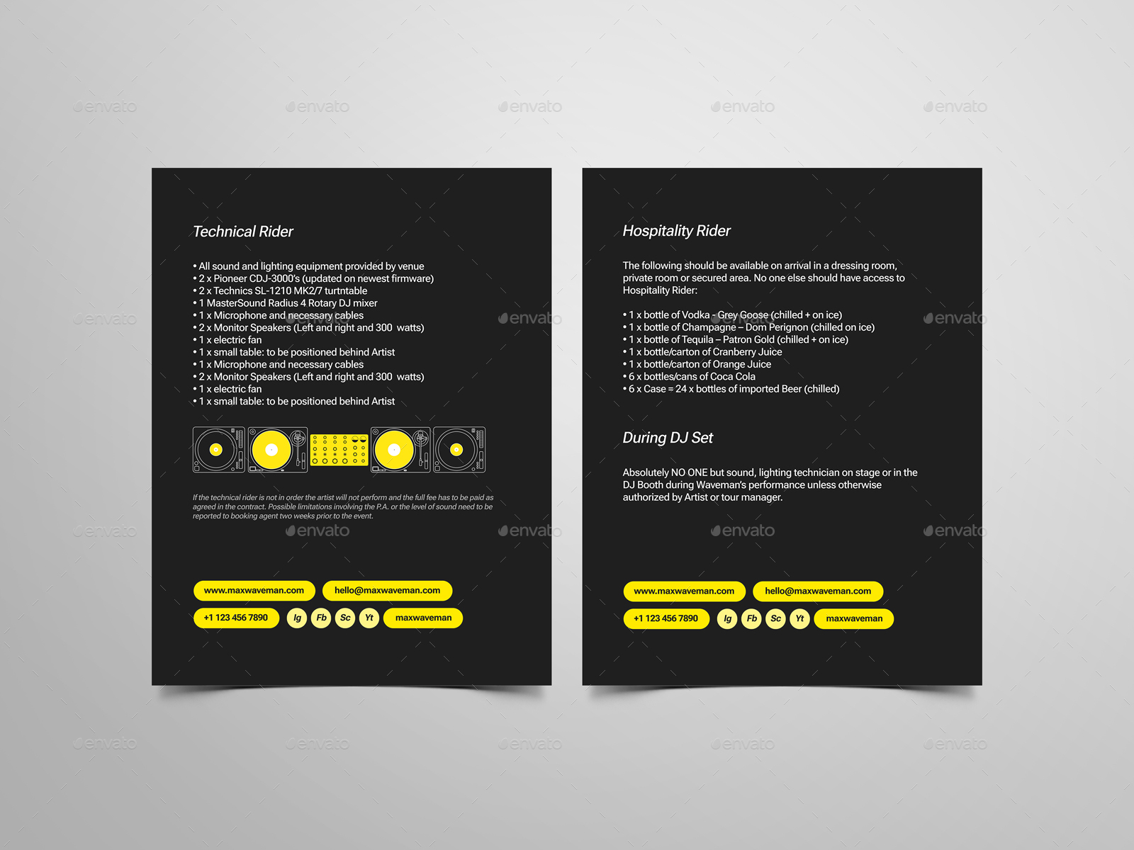 Modern DJ Press Kit Template, Print Templates | GraphicRiver