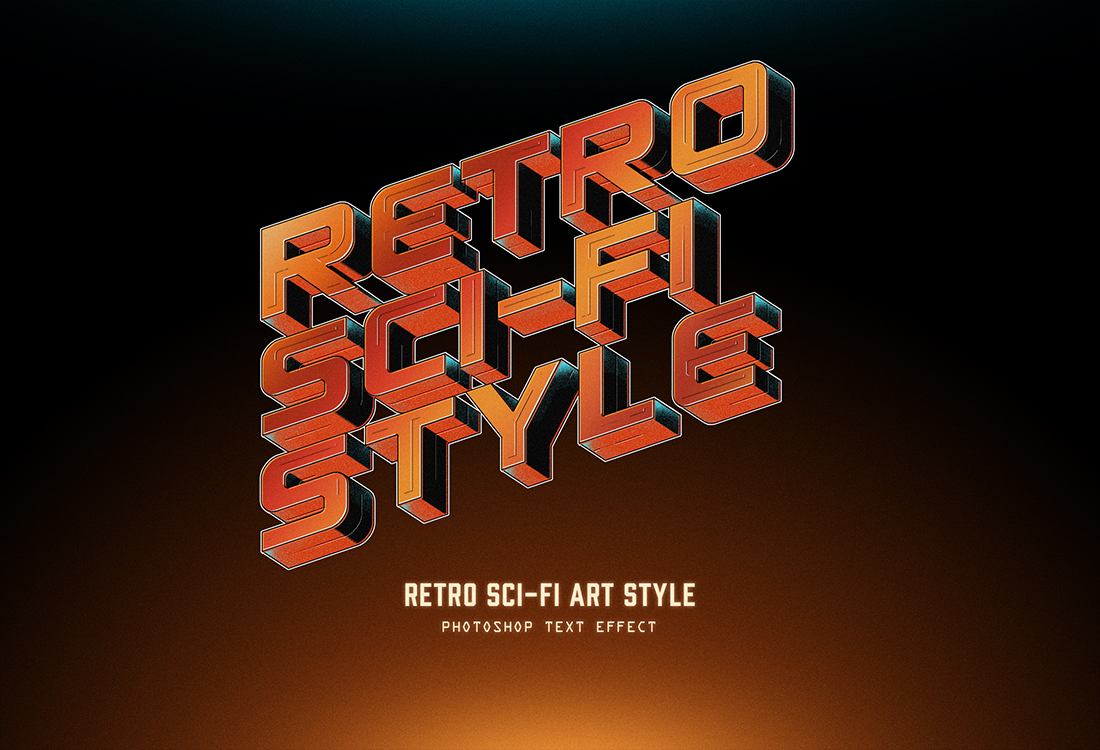 Retro Sci-Fi Style Text FX, Add-ons | GraphicRiver