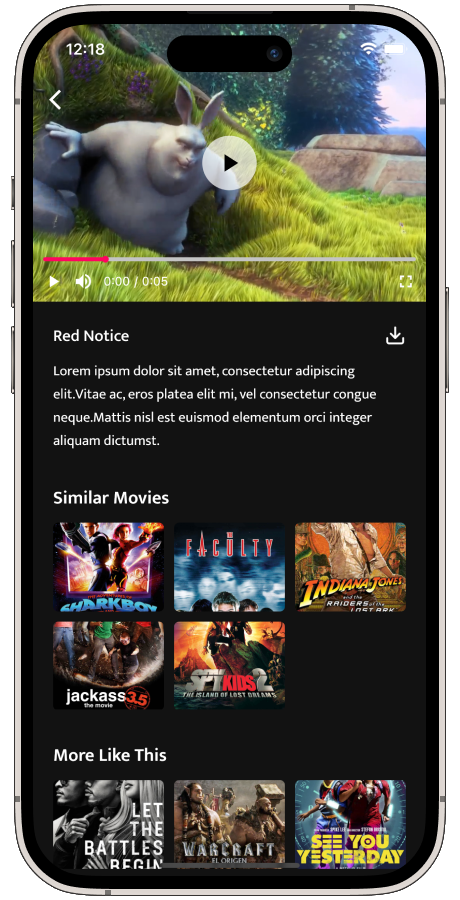 Movie Series Video Streaming Android App Template + Video Streaming iOS ...