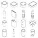 Food Storage Icons Set Vector Outline, Vectors | GraphicRiver