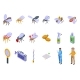 Tsetse Fly Icons Set Isometric Vector, Vectors | GraphicRiver