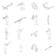 Shooting Sport Icons Set Vector Outline, Vectors | GraphicRiver