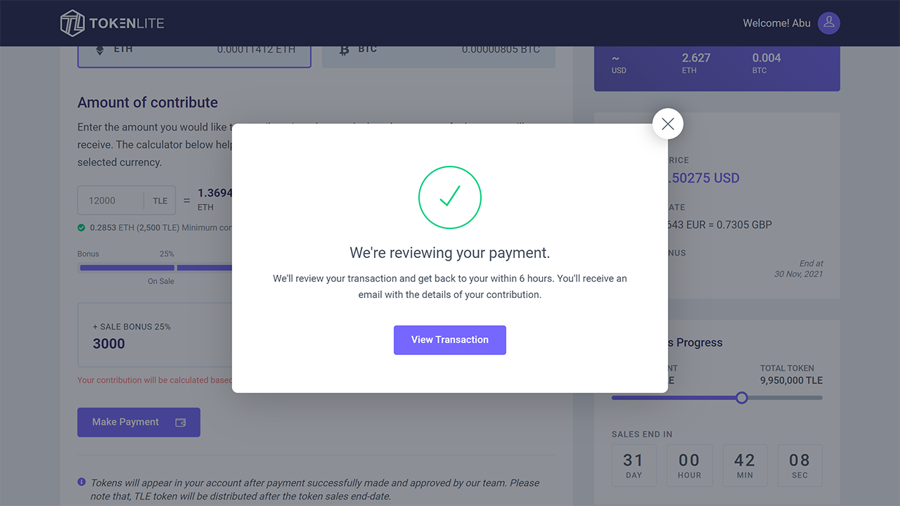 TokenLite - ICO / STO Token Sale Management Dashboard - ICO Admin Script by softnio