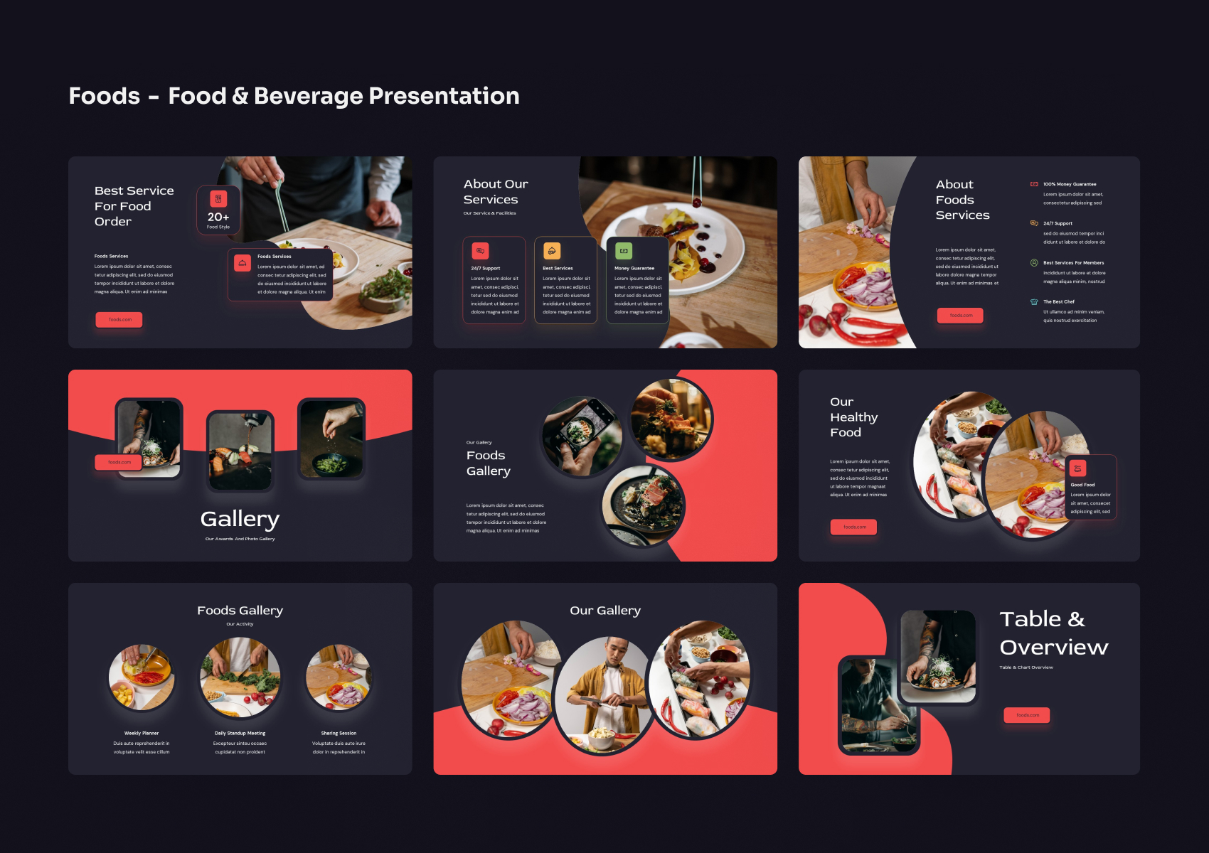 Foods - Restaurant PowerPoint Presentation, Presentation Templates