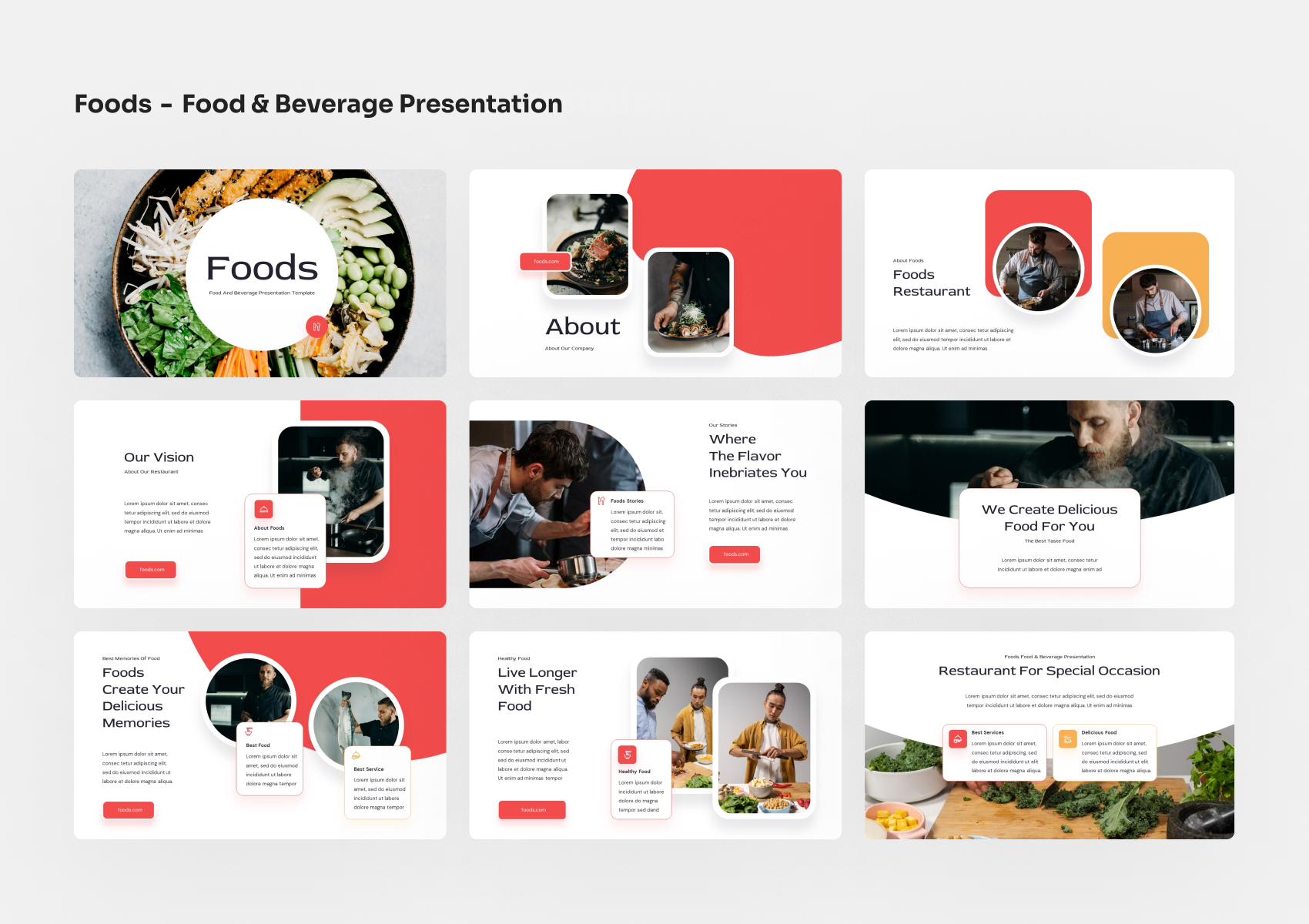 Foods - Restaurant PowerPoint Presentation, Presentation Templates