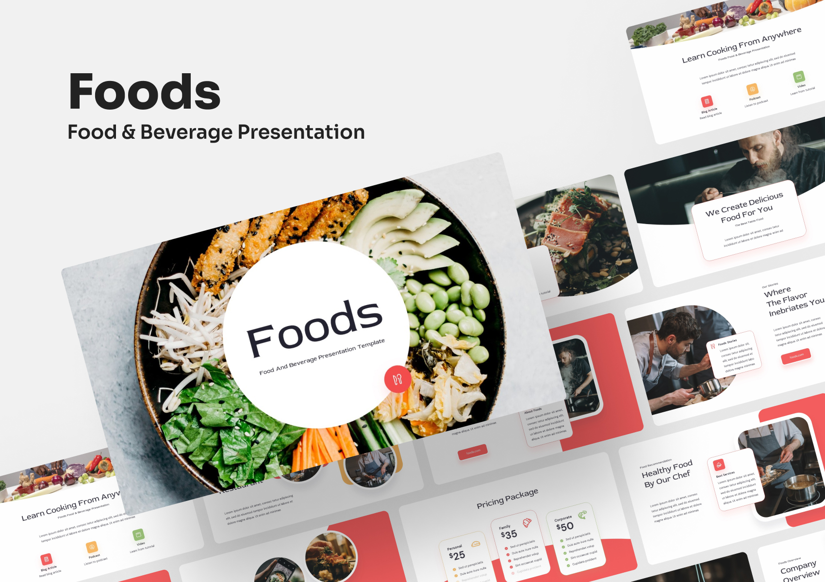 Foods - Restaurant Keynote Presentation, Presentation Templates ...