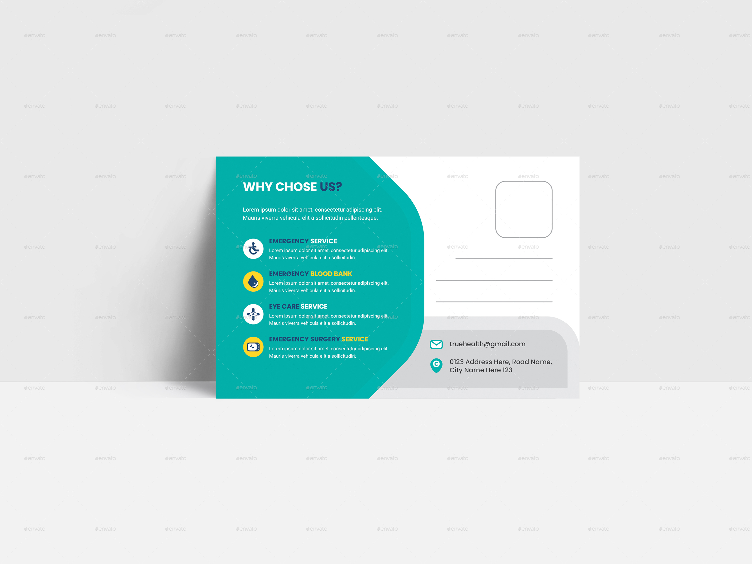 Medical Post card template, Print Templates | GraphicRiver