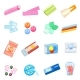 Gum Icons Set Cartoon Vector, Vectors | GraphicRiver
