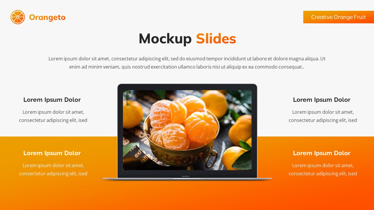 Orangeto - Fresh Fruit Powerpoint Template, Presentation Templates