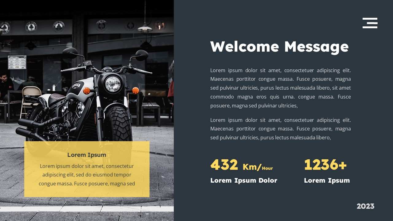 GASNGAB - Creative Motorcycle Powerpoint Template, Presentation Templates