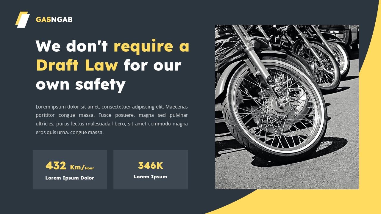 GASNGAB - Creative Motorcycle Powerpoint Template, Presentation Templates