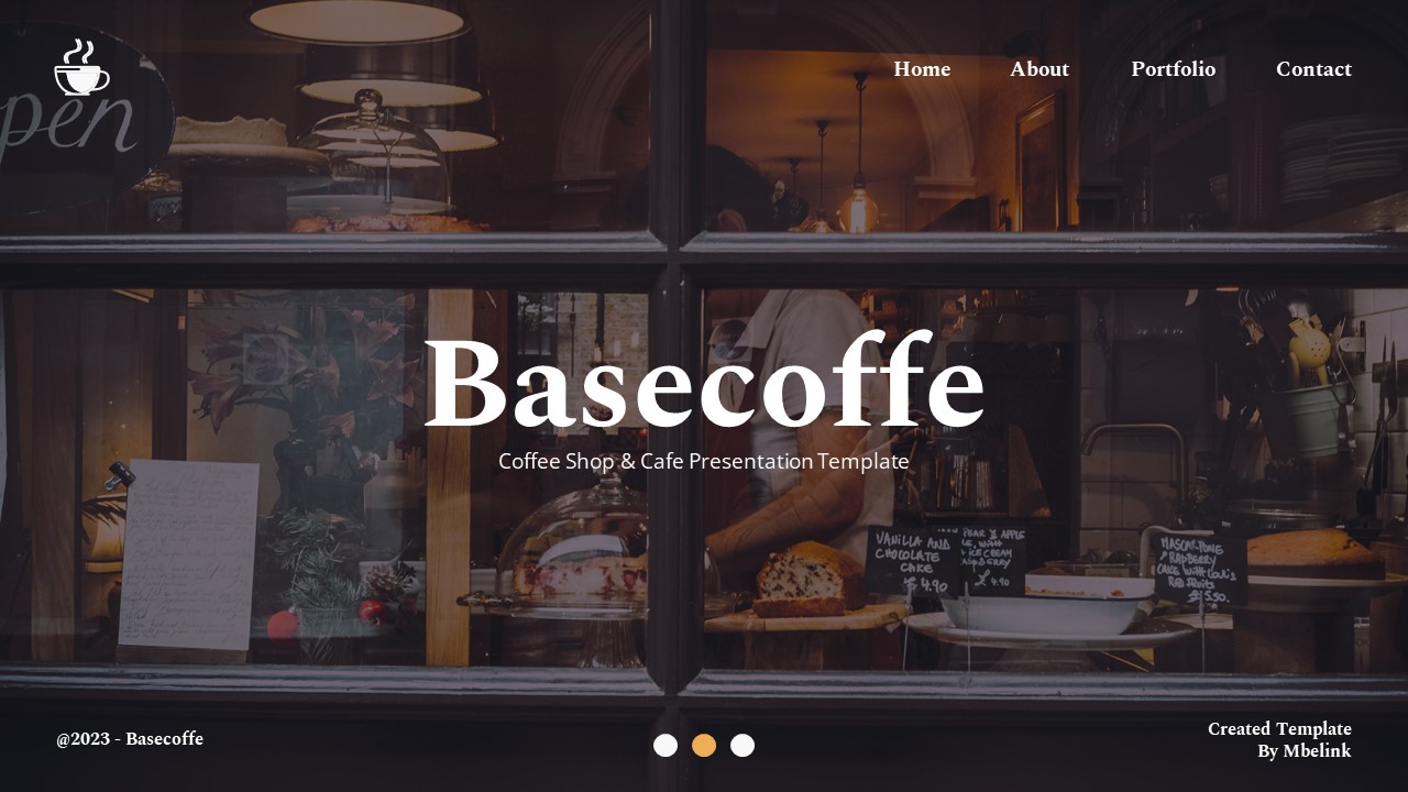 Basecoffe - Coffe & Cafe Shop Powerpoint Template, Presentation Templates