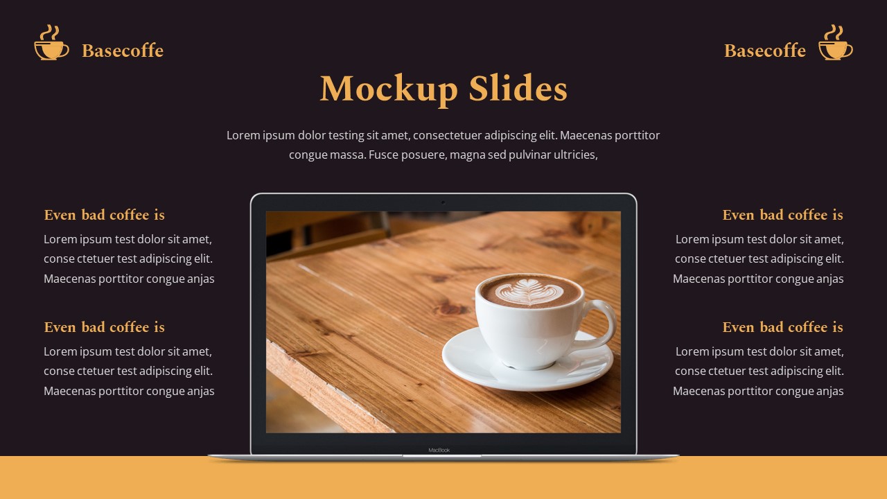 Basecoffe - Coffe & Cafe Shop Powerpoint Template, Presentation Templates
