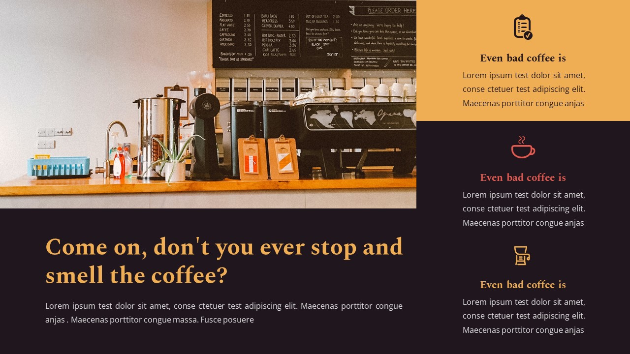 Basecoffe - Coffe & Cafe Shop Powerpoint Template, Presentation Templates