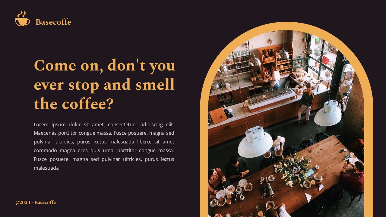 Basecoffe - Coffe & Cafe Shop Keynote Template, Presentation Templates