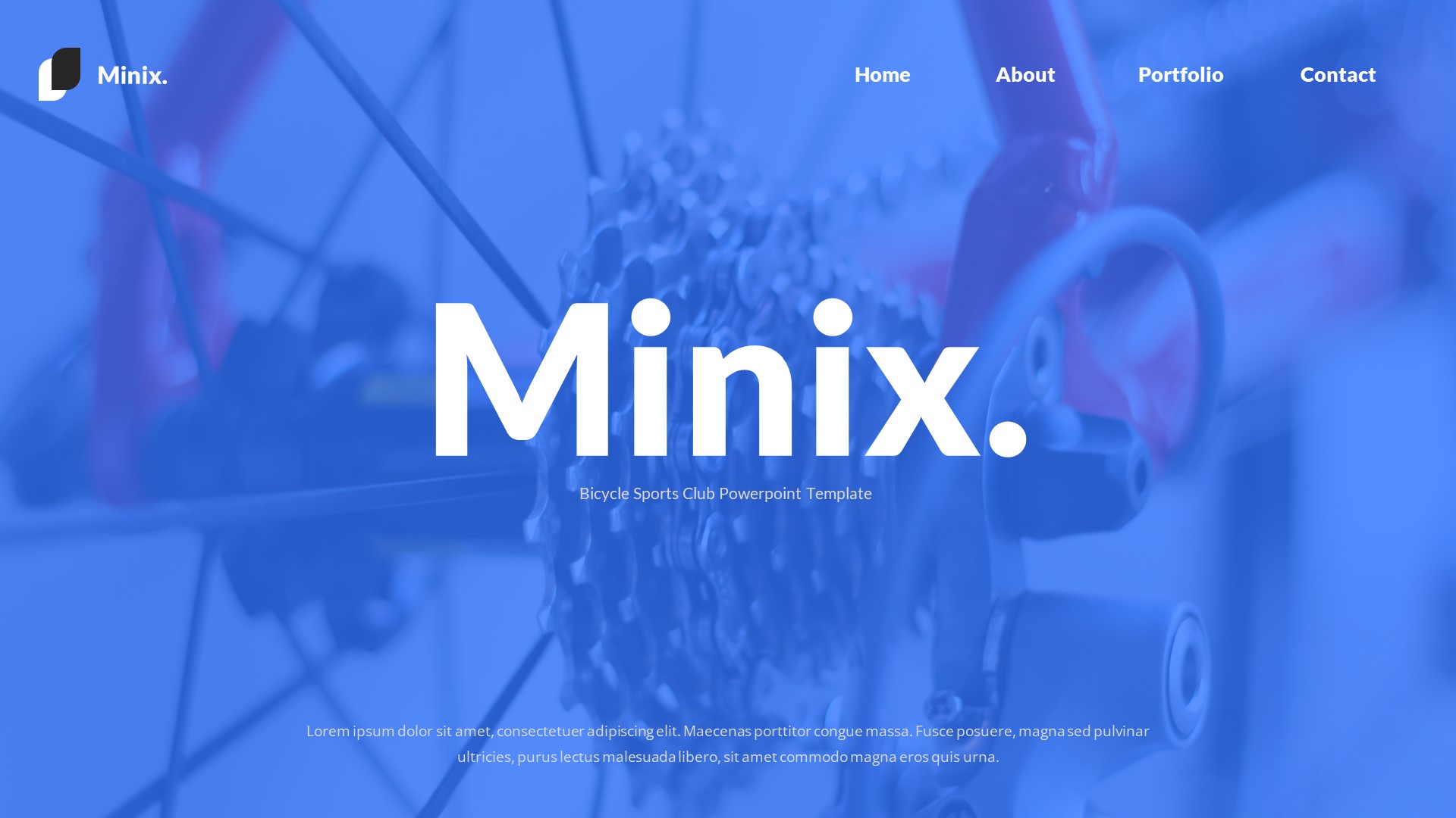 Minix - Bicycle Sports Club Powerpoint Template by Sanstive | GraphicRiver