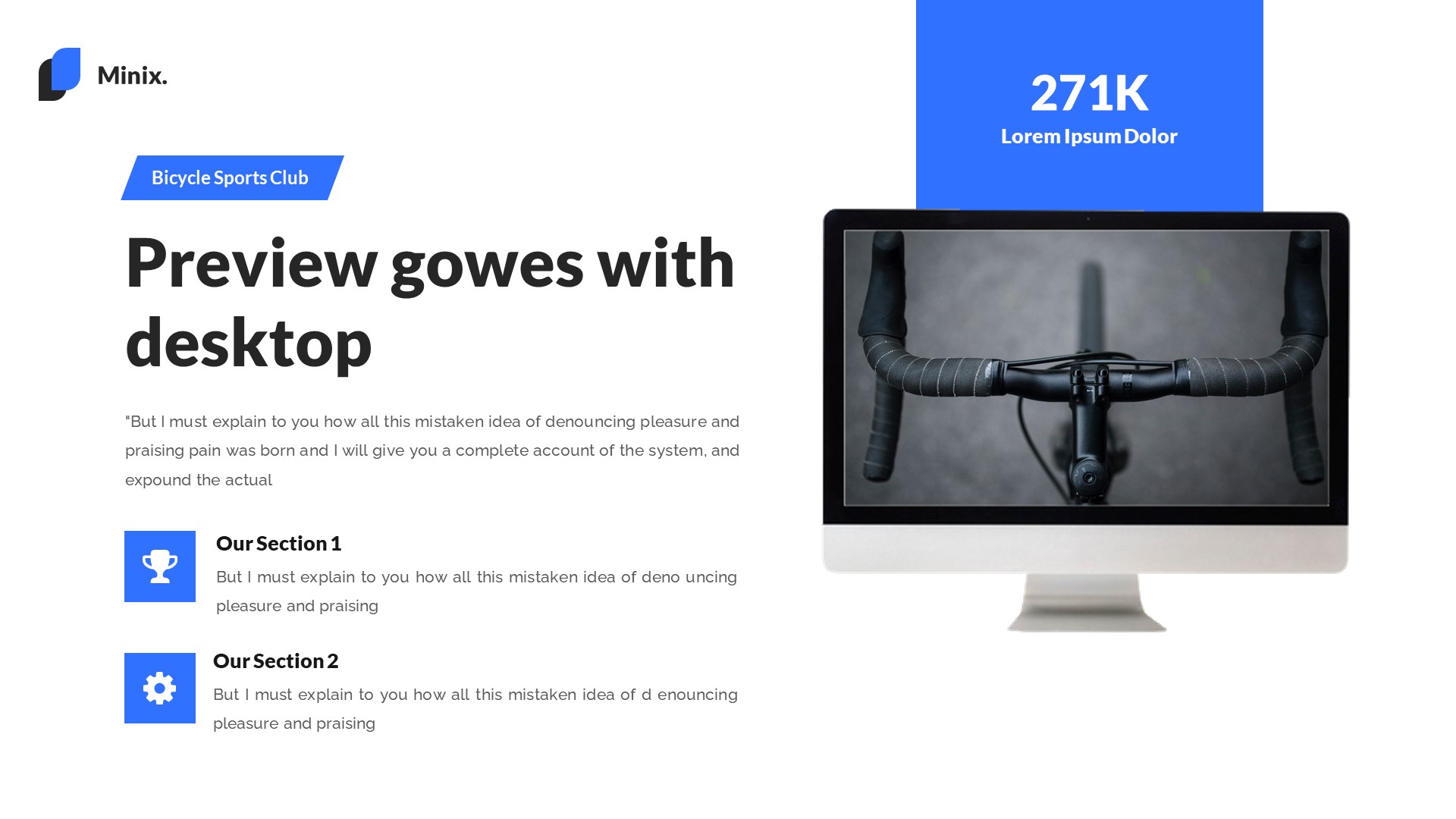 Minix - Bicycle Sports Club Powerpoint Template by Sanstive | GraphicRiver