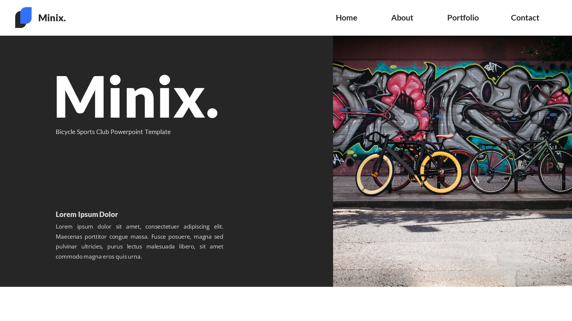 Minix - Bicycle Sports Club Powerpoint Template by Sanstive | GraphicRiver