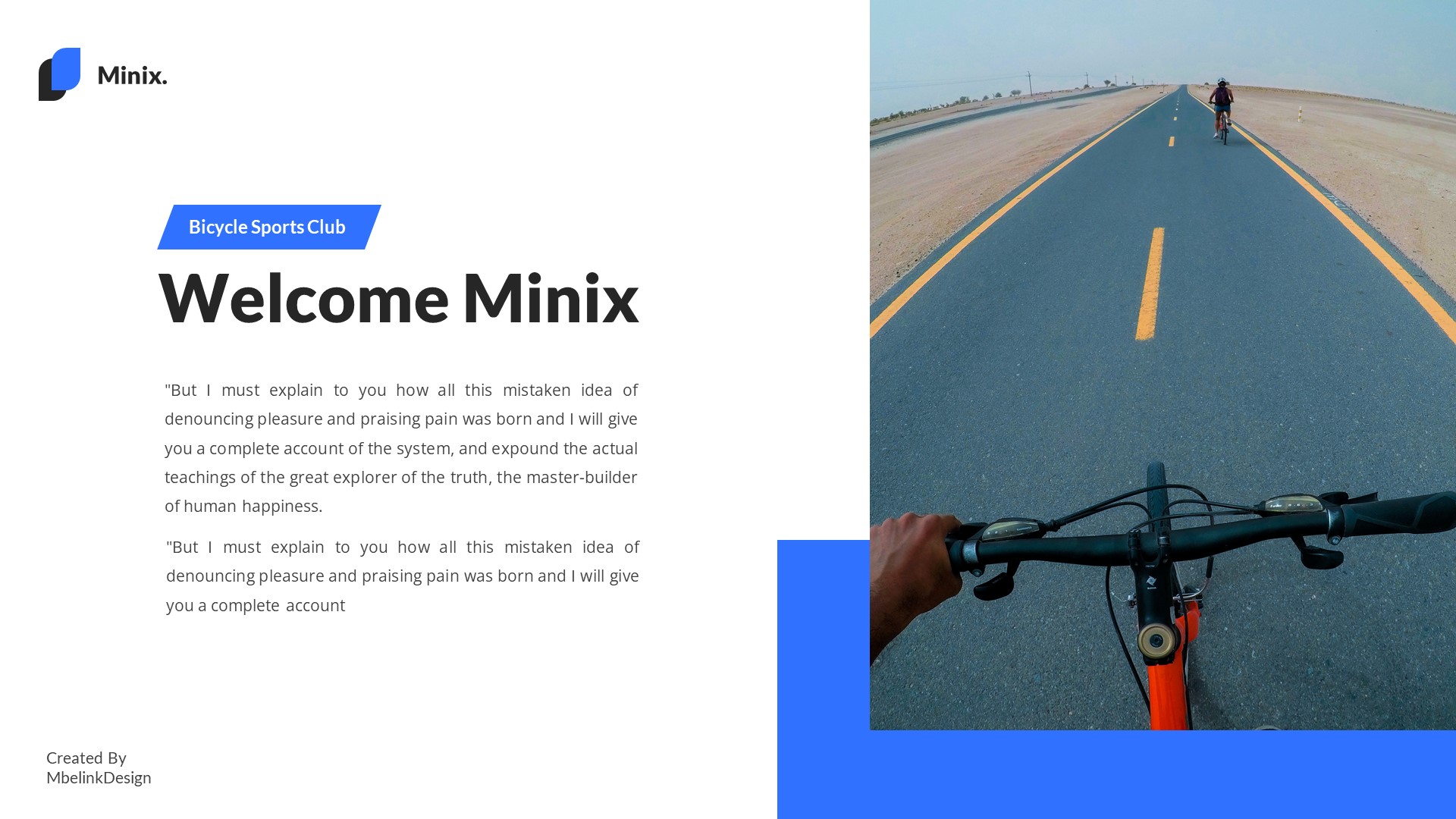 Minix - Bicycle Sports Club Powerpoint Template by Sanstive | GraphicRiver