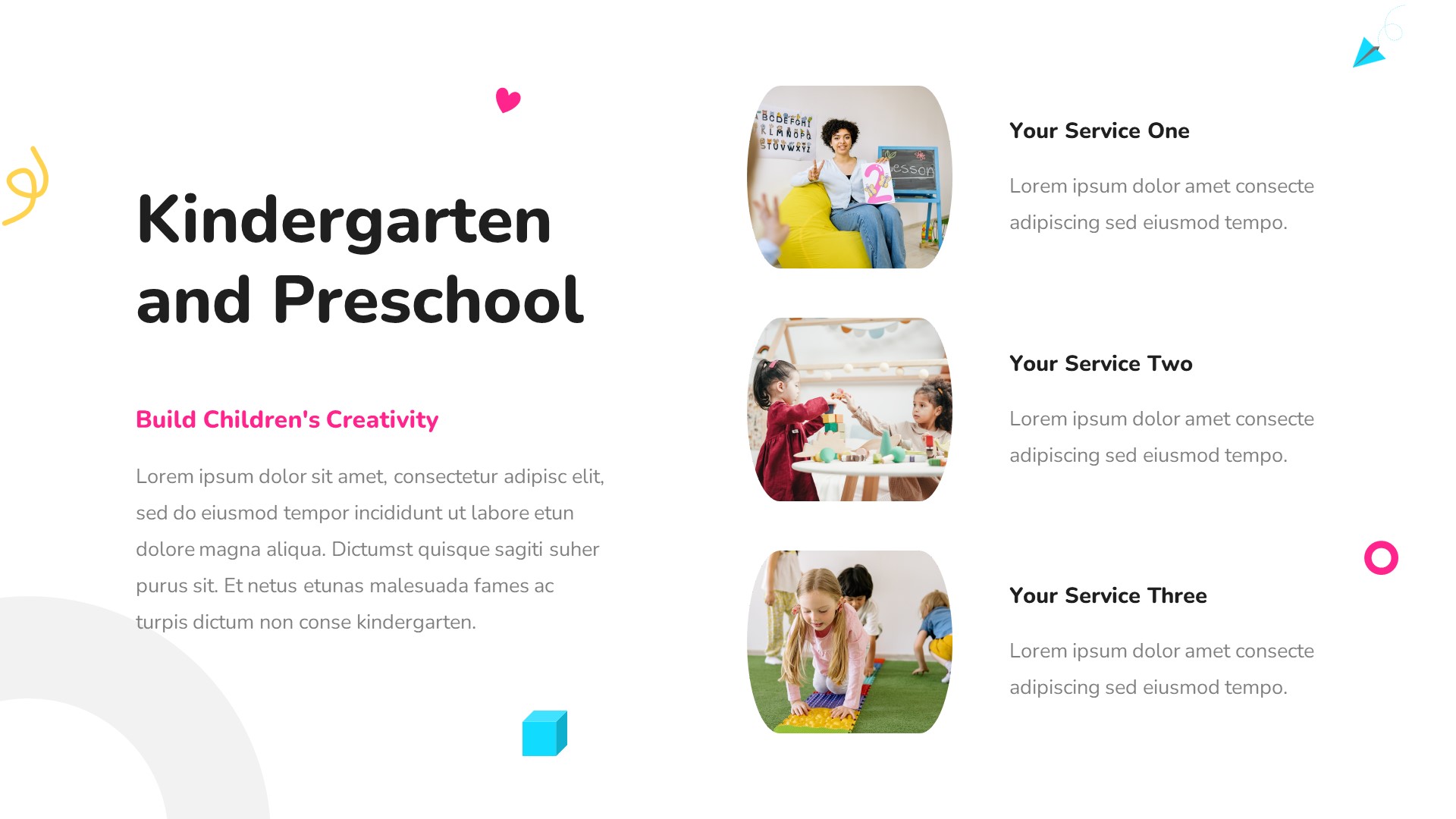Kindergarten & Preschool PowerPoint Template, Presentation Templates