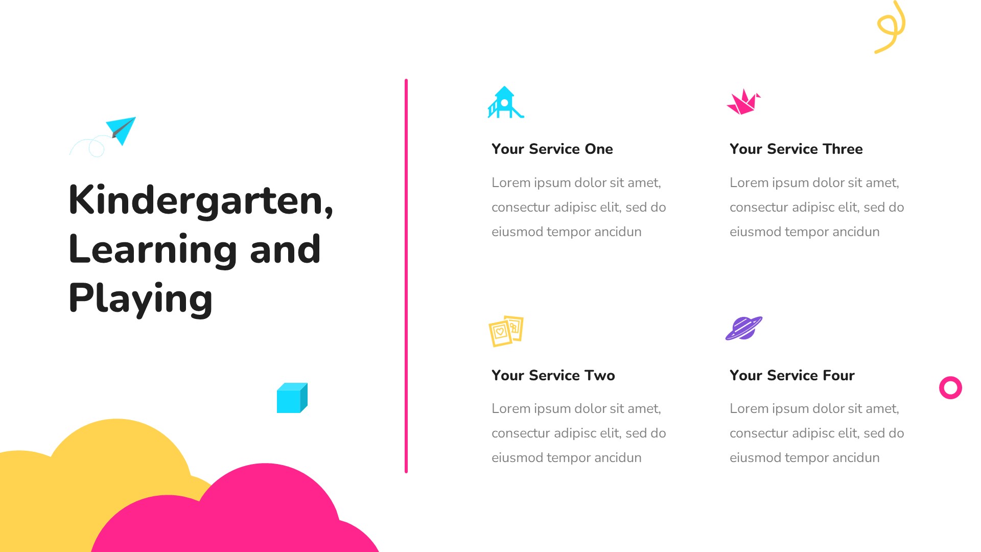 Kindergarten & Preschool PowerPoint Template, Presentation Templates